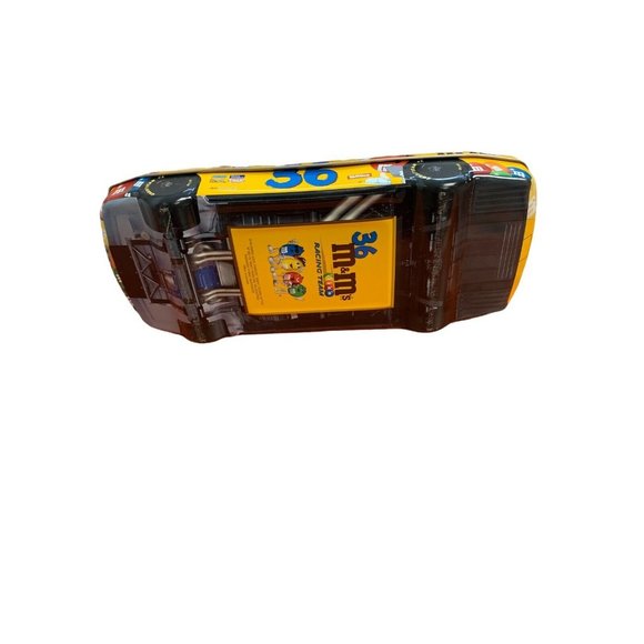 Other | Mms 36 Race Car Yellow Tin Candy Dish Mms Nascar Pedigree ...
